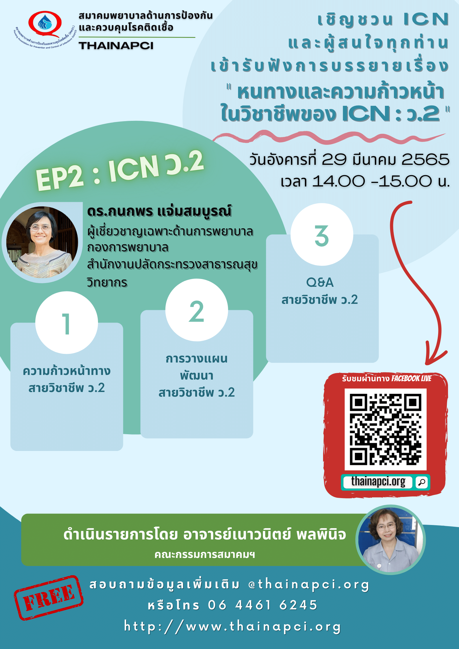 เชิญชวน ICN และผู้สนใจทุกท่าน เข้ารับฟังการบรรยายเรื่อง “หนทางและความ ...